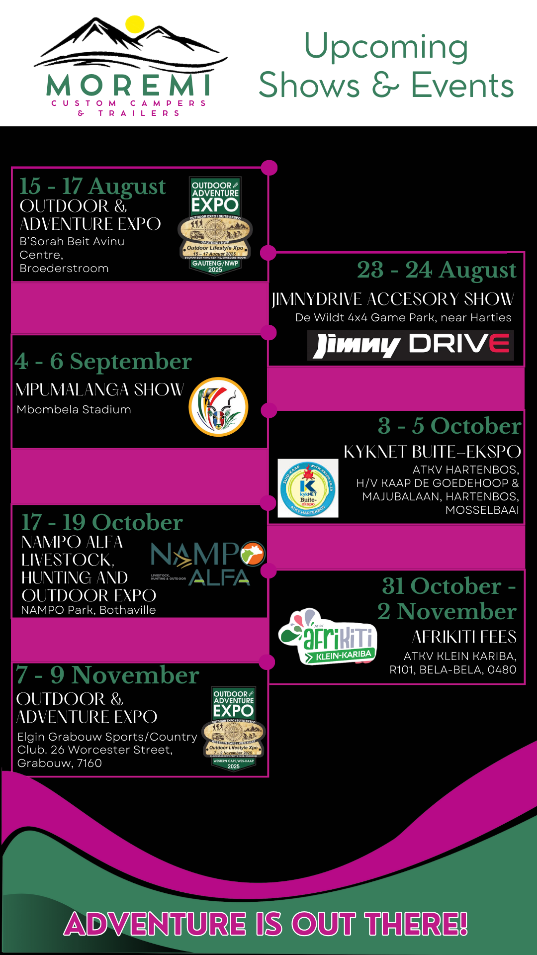 Events | Best Camping Trailers And Rooftop Tents South Africa | Moremi ...